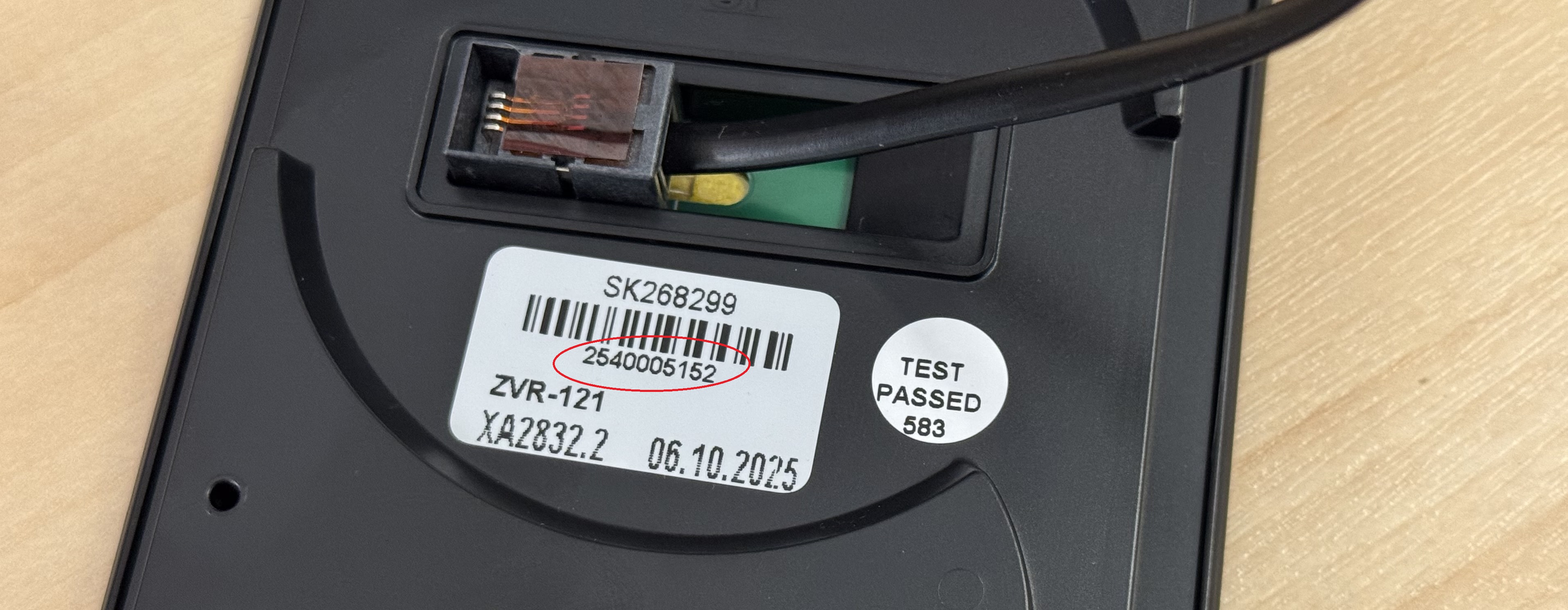 Where to find serial number? – English